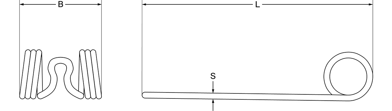 Pick-up tines - black, 195 x 70 x 5 mm, for Welger